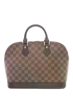 LOUIS VUITTON 2004 Damier Ebene Alma Pm Handbag - Brown