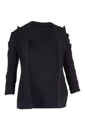 Yohji Yamamoto Single-breasted Blazer With Sculptural Sleeves - Black