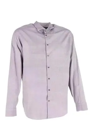 Giorgio Armani Check-print Long-sleeve Shirt - Purple