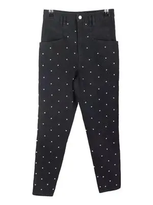 ISABEL MARANT VINTAGE Stud-embellished High-rise Jeans - Black