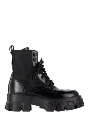 Prada Monolith Platform Combat Boots - Black