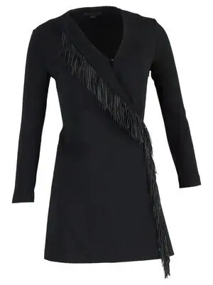 ALEXANDER WANG Fringed Wrap Mini Dress