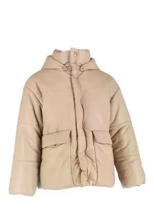 Nanushka Button-down Hooded Jacket - Neutrals