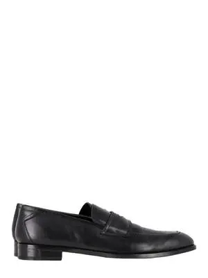 Ermenegildo Zegna Leather Penny Loafers - Black