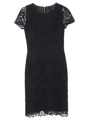 Burberry Embroidered Lace Midi Dress - Black