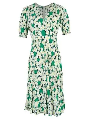 Diane Von Furstenberg Daisy-print Midi Dress - Green