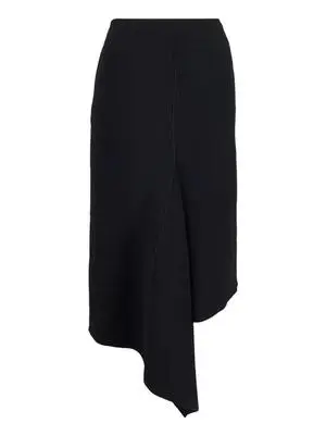 DION LEE Asymmetric Midi Skirt - Black