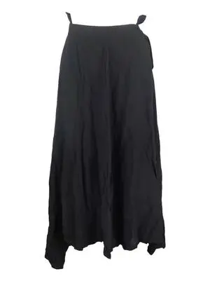 Yohji Yamamoto Belted Midi Skirt - Black