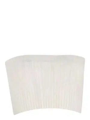 Chloé Ribbed Knit Tube Top - Neutrals