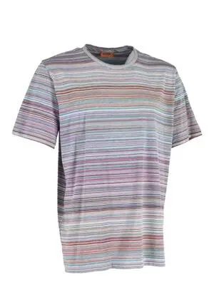 Missoni Striped Crewneck T-shirt - Blue