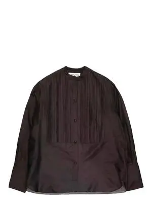 TWP Night Before Pleated-detail Shirt - Brown