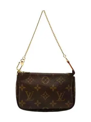 LOUIS VUITTON 2004 Monogram Mini Pochette Accessoires Handbag - Brown