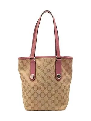 Gucci Gg Canvas Charmy Tote Bag - Brown