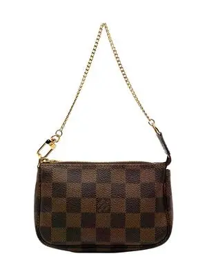 LOUIS VUITTON 2008 Damier Ebene Mini Pochette Accessoires Handbag - Brown