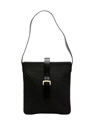 Loewe 20th Century Anagram Canvas Shoulder Bag - Black