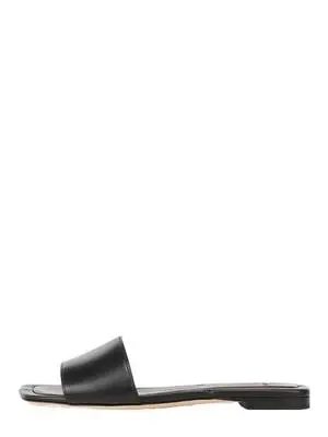 Vince Valeria Leather Slide Sandal Black