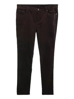 Loro Piana Mid-rise Velvet Trousers - Brown