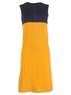 Marni Double-face Crepe Mini Dress - Yellow