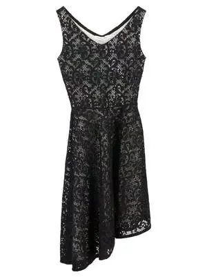 Dior Asymmetric Lace Dress - Black