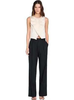 Sandro Straight-leg Suit Trousers - Black