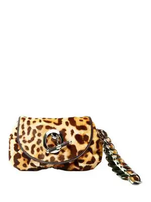 Dior 2007 Leopard Calf-hair Clutch - Neutrals