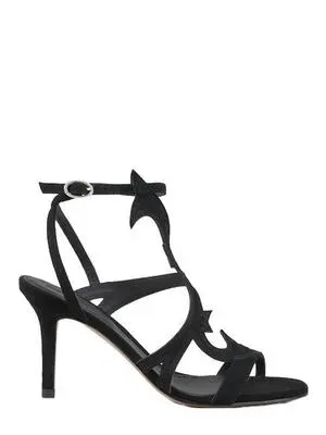 Ba&sh Cate Suede Heeled Sandals - Black