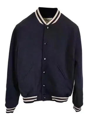 Celine Collegiate Wool Bomber Jacket - Blue