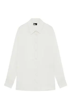 The Kooples Stretch-silk Shirt - Ecru