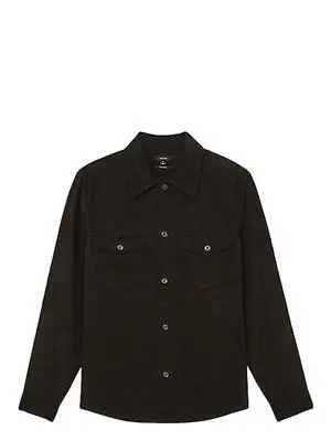 REISS Kai Patch-pocket Cotton-corduroy Overshirt - Dark Green