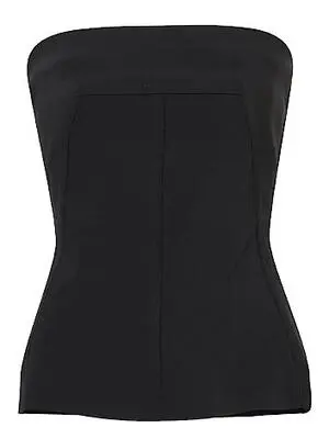 RICK OWENS Bustier Cinched Stretch-Woven Top