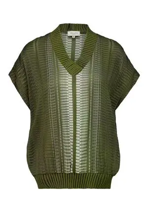 Zeus+dione V-neck Vest - Green