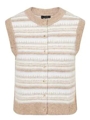 ME+EM Fairisle Jacquard Wool-blend Knitted Vest - Hazelnut Multi