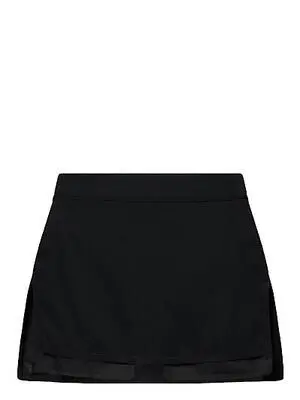 Rick Owens Fog Cut-off Wool Mini Skirt - Black