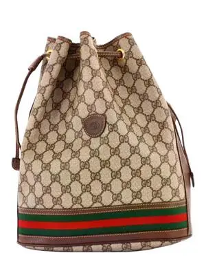Gucci Ophidia Gg Coated Canvas Medium Bucket Bag - Brown