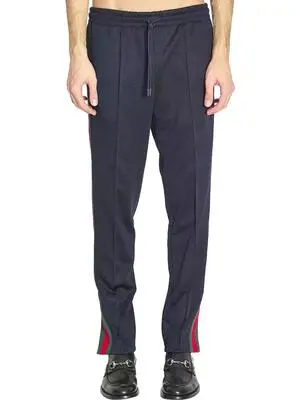 Gucci Side-stripes Pleated Trousers - Blue