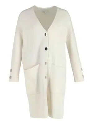 Maje Buttoned Pocket Coat - Neutrals