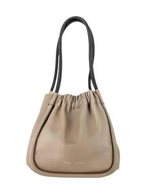 Proenza Schouler Ruched Leather Tote - Neutrals