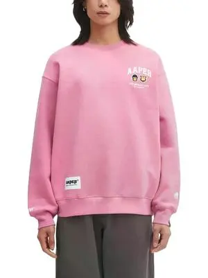 AAPE BY *A BATHING APE® Graphic-print Crew-neck Sweatshirt - Pink