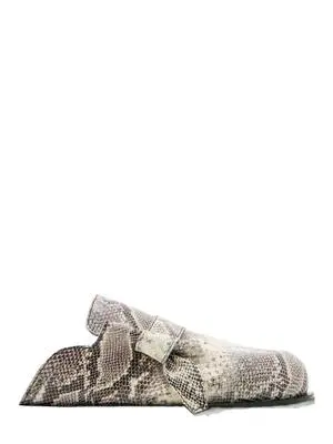 Yuzefi Snake-print Flat Mules - Neutrals