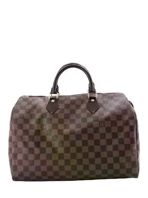 LOUIS VUITTON Speedy Handbag Damier 35 Satchel - Brown