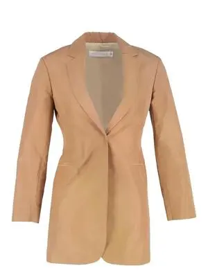 Victoria Beckham Cotton Single-breasted Blazer - Brown
