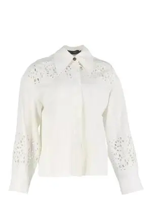 Proenza Schouler Anglaise Point-collar Shirt - White