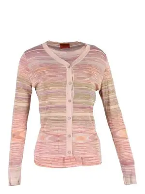 Missoni Striped Knit Button-fastening Cardigan - Pink