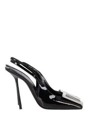 Saint Laurent Pablo Leather Slingback Pumps - Black
