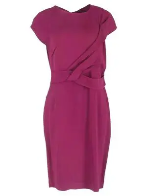 Roland Mouret Draped Midi Dress - Purple