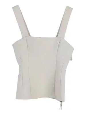 BOSS Square-neck Sleeveless Top - White
