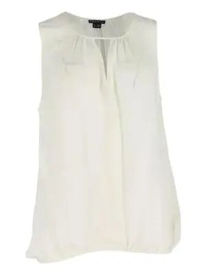 Theory Silk Sleeveless Blouse - Neutrals