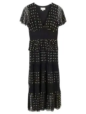 TEMPERLEY LONDON Lace-detail Midi Dress - Black