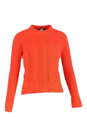 Prada Logo Ribbed Sweater - Orange