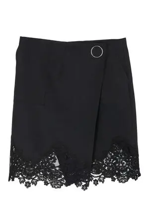 Sandro Lace-trim Mini Skirt - Black
